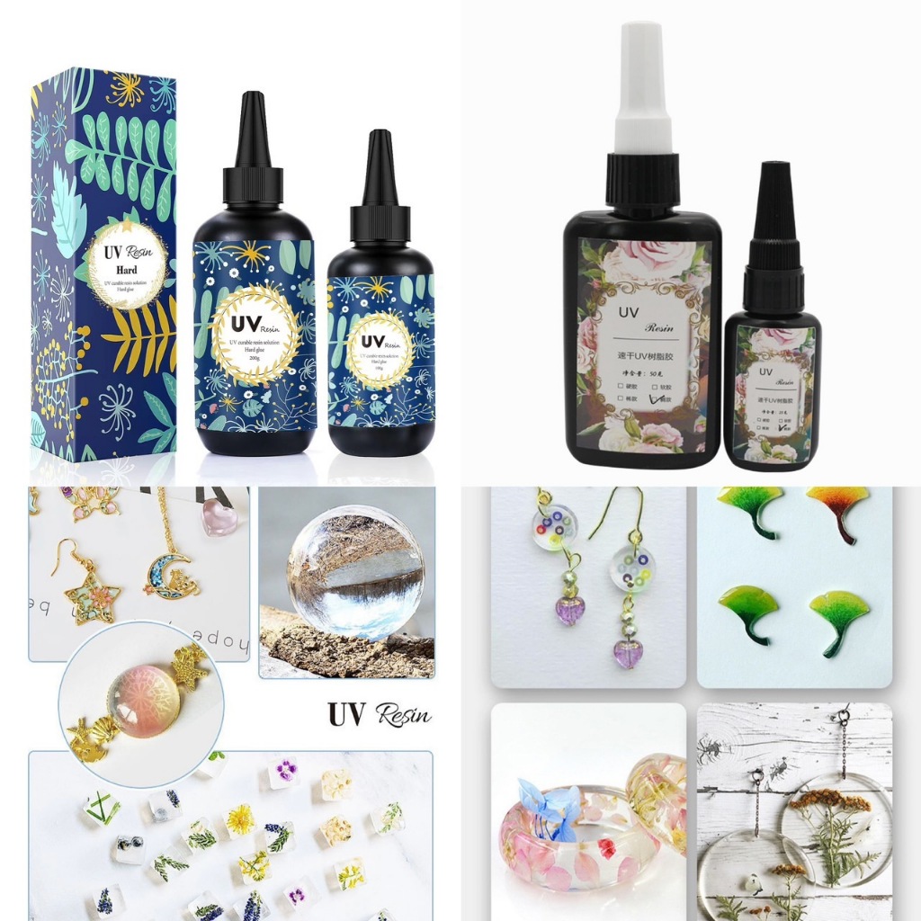 ยูวีเรซิ่น(UV Resin Hard) สีใส ชนิดแบบแข็ง เหมาะกับงานฝีมือ DIY ตกแต่ง ...