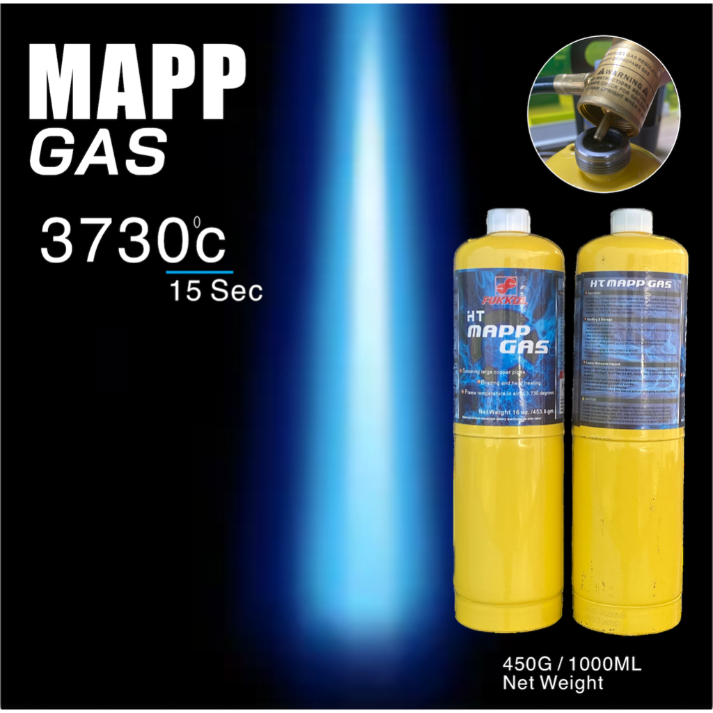 Fukkol HT MAPP Gas & Hand Torch Set แก๊ส เชื่อม ท่อทองแดง ท่อทองเหลือง ...
