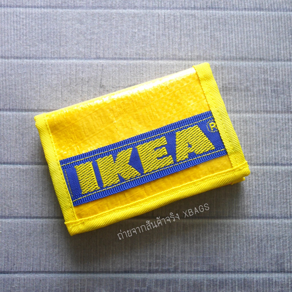 IKEA remake wallet กระเป๋าสตางค์3พับ หุ้มพลาสติกใส กันน้ำ มีห่วงใส่โซ่ ...