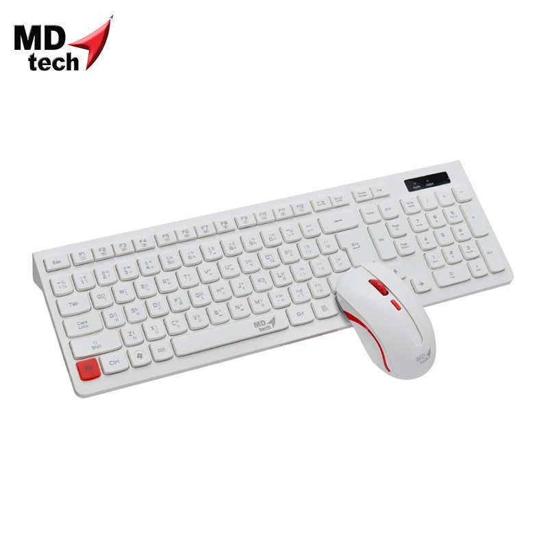 MD-tech Wireless Keyboard (2in1) RF K7+M199 คีบอร์ดพร้อมเม้าท์ไร้สาย ...