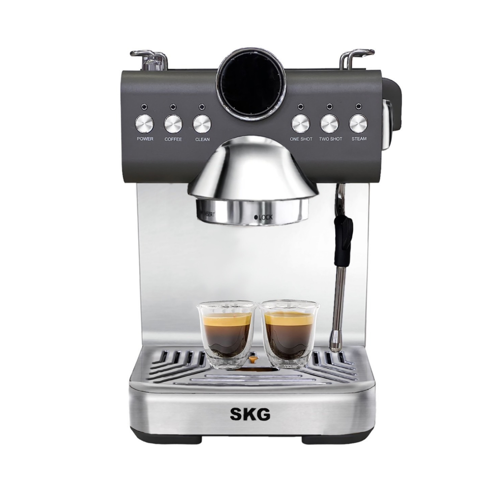 SKG เครื่องชงกาแฟสด รุ่น SK-1218 ก้านชงขนาด 58 มิล (ตั้งเวลาชงกาแฟได้) | Shopee Thailand