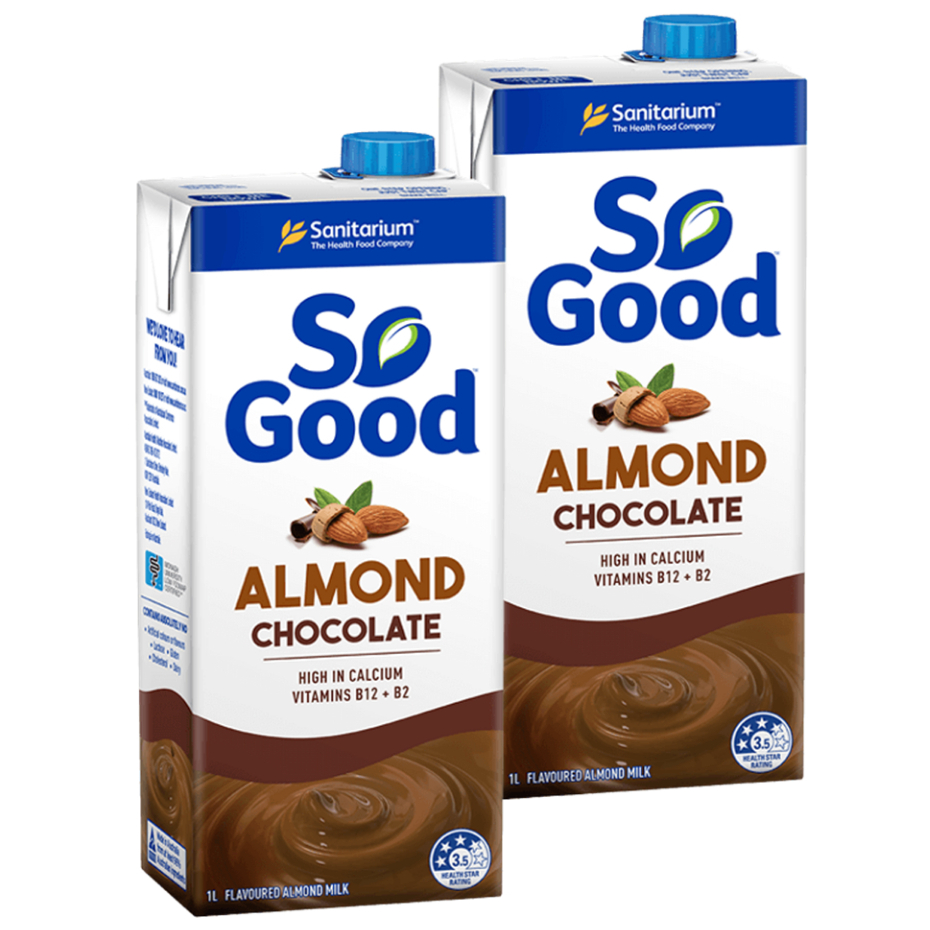 SO GOOD ALMOND CHOCOLATE MILK โซกูด นมอัลมอนต์ รสช็อกโกแลต 1000ml. x 2 ...