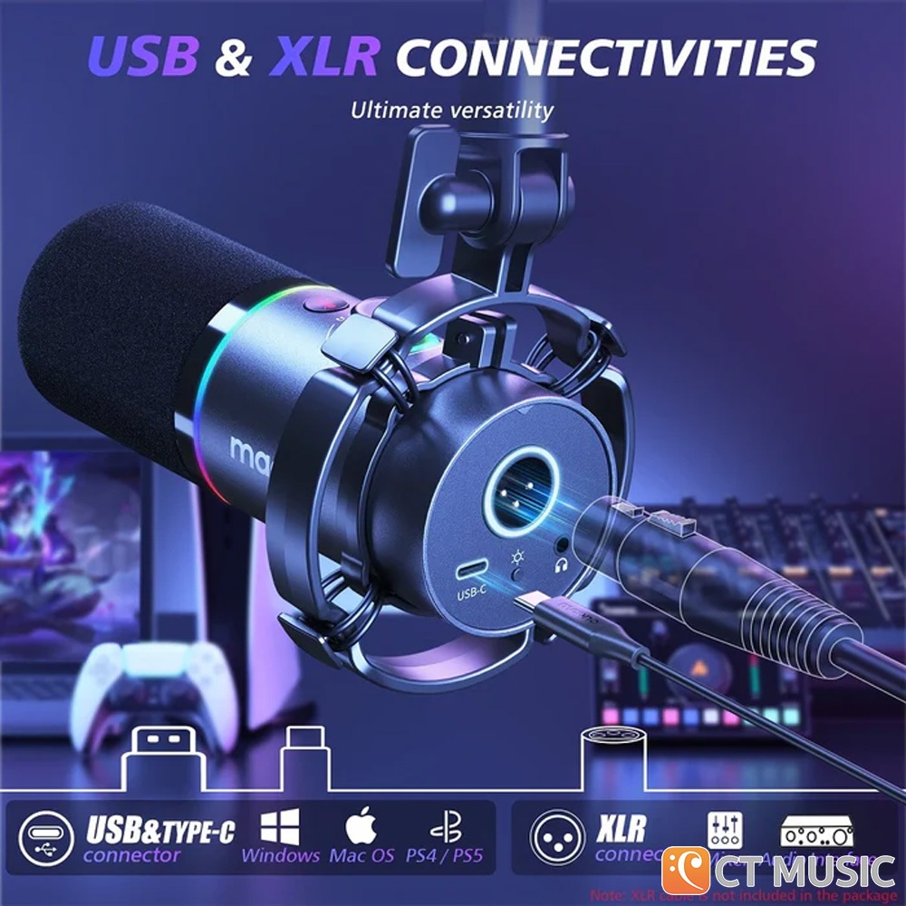 (ส่งด่วนจากไทย) Maono PD200X / PD200XS / DM30 RGB ไมโครโฟน Microphone ...