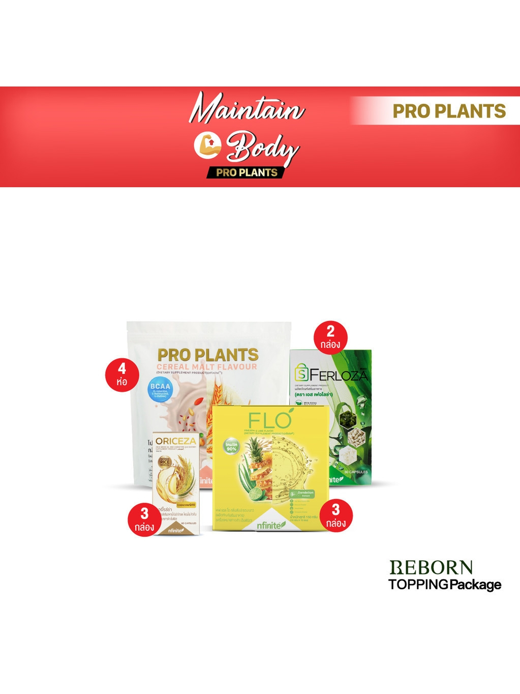 Reborn Topping Maintain Body (PRO PLANTS CEREAL MALT ) | Shopee Thailand