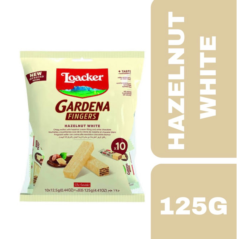 Loacker Gardena Finger Hazelnut White Wafer 125g ++ ล็อกเกอร์ ดาร์ดีน่า ...