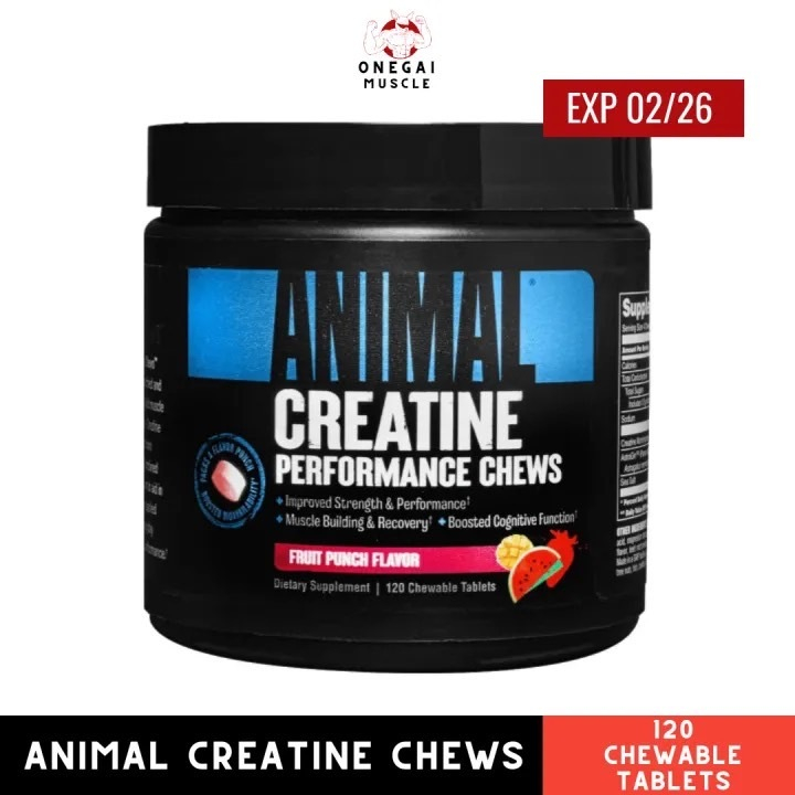 Animal Creatine Chews - 120 Chewable Tablets | Shopee Thailand