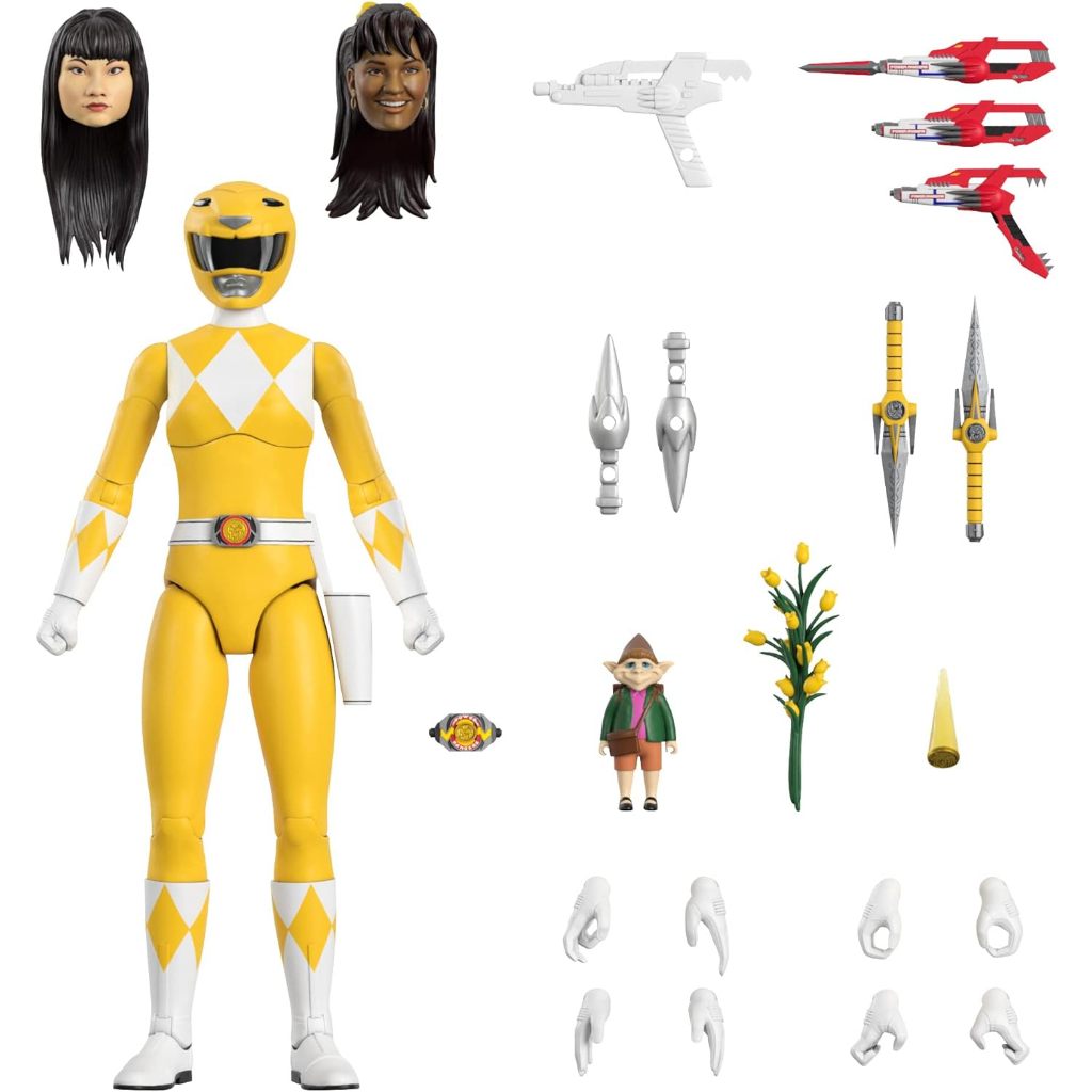 Super 7 Mighty Morphin Power Rangers ULTIMATES! Wave 1 - Yellow Ranger ...