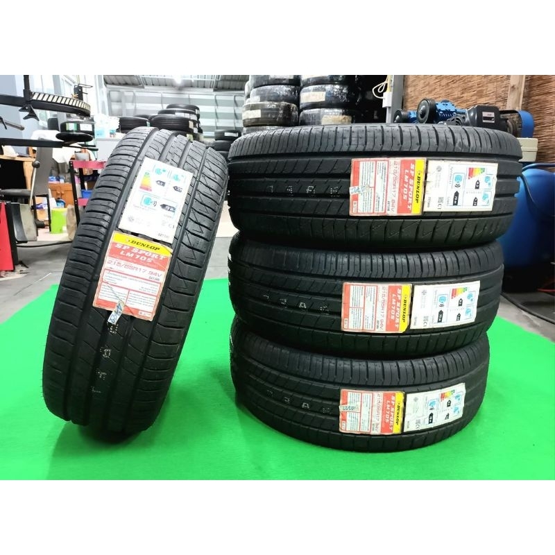 ยางใหม่ค้างปี 215/55R17 Dunlop LM705 ผลิตปลายปี 2022 ประกันบวม 2 ปี ...