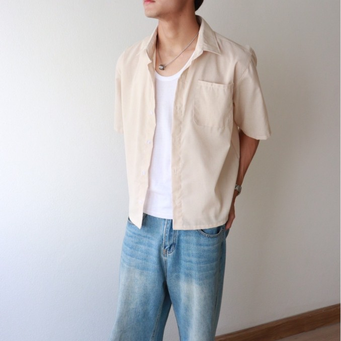 IBB LINEN CROPPED SHIRTS เสื้อเชิ้ตผ้าลินิน100% ทรงครอป เนื้อผ้าบาง ...