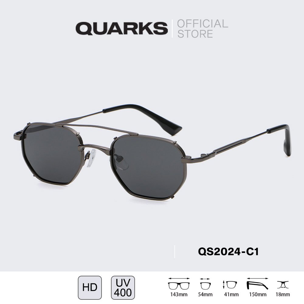 QUARKS แว่นกันแดด ขาเสริมเหล็ก ป้องกัน UV400 แว่นตากันแดดผู้ชายและผู้หญิง QS2024 | Shopee Thailand