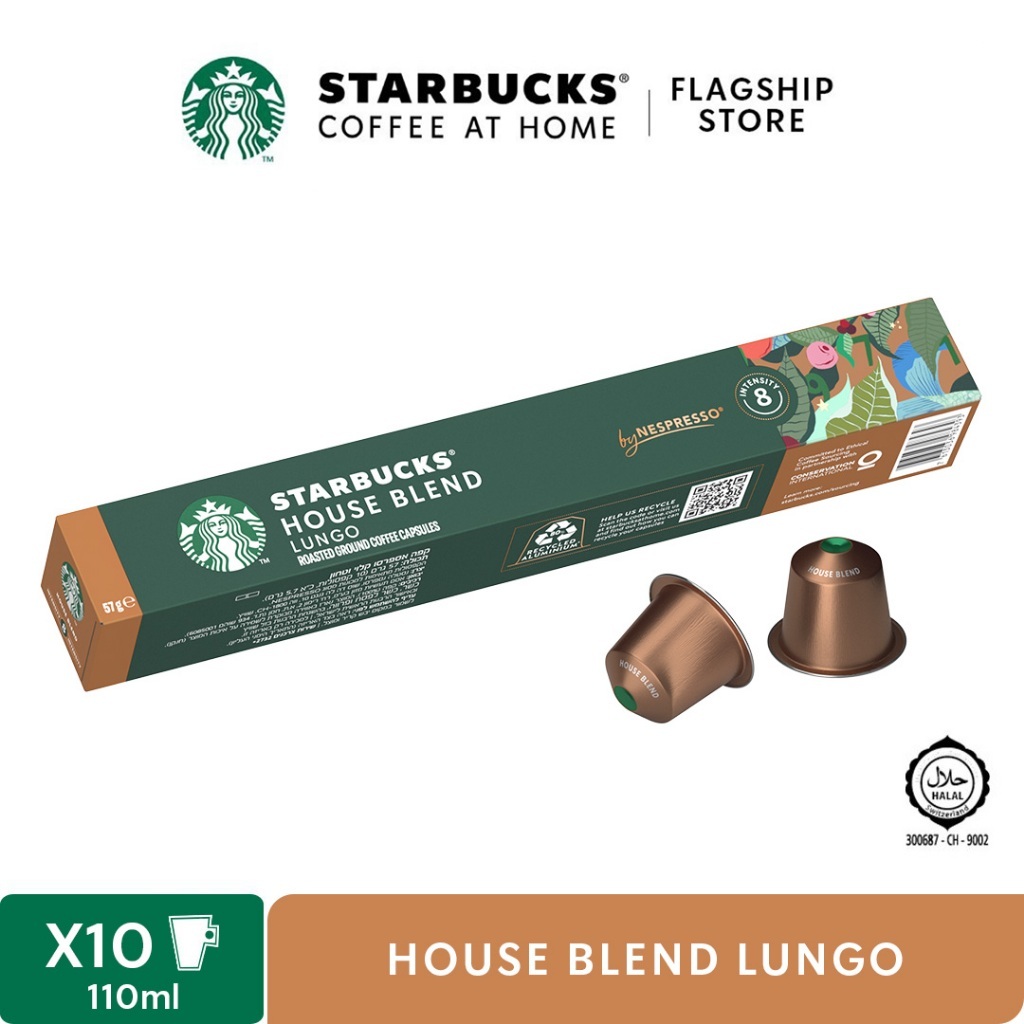 STARBUCKS® House Blend by NESPRESSO® Medium Roast Coffee Capsules ...