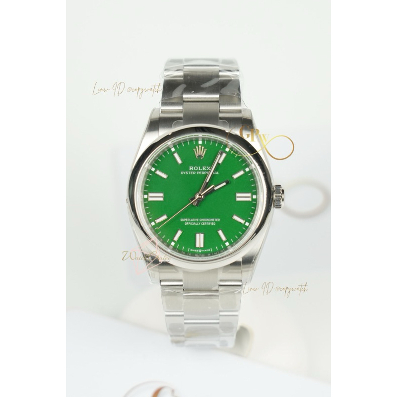 Rolex OP 36 mm. Green Automatic swiss movement | Shopee Thailand