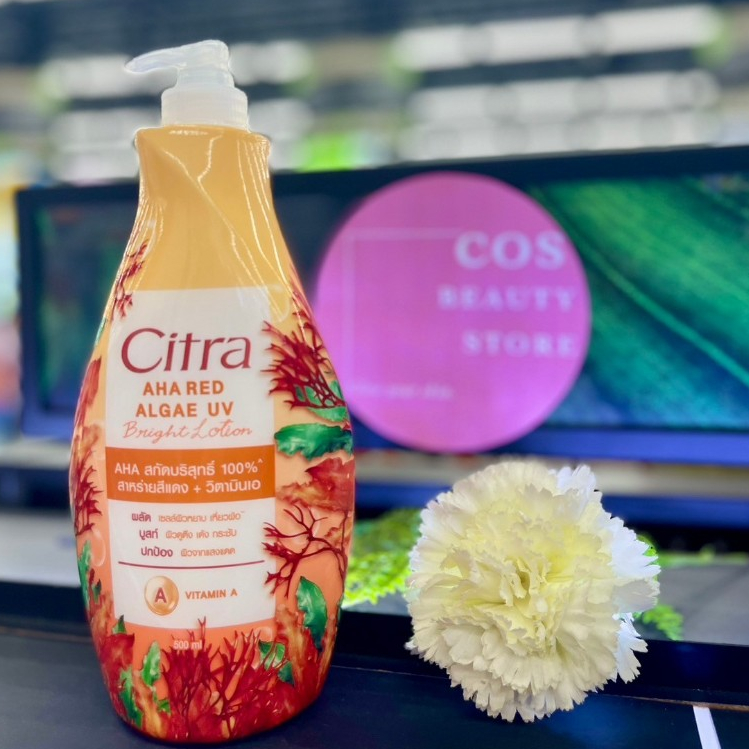 สูตรใหม่! CITRA AHA RED ALGAE UV LOTION (500 ml.) ซิตร้า เอเอชเอ เรด ...