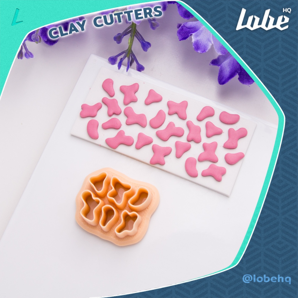 Lobehq Cow Print Blobs A Polymer Clay Cutter Clay Tools / แม่พิมพ์กดดิน ...