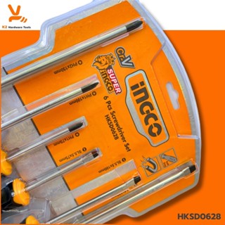 ชุดไขควง INGCO HKSD0628 ( 6pcs screwdriver set ) / ไขควงชุด ปากแบน ปาก ...