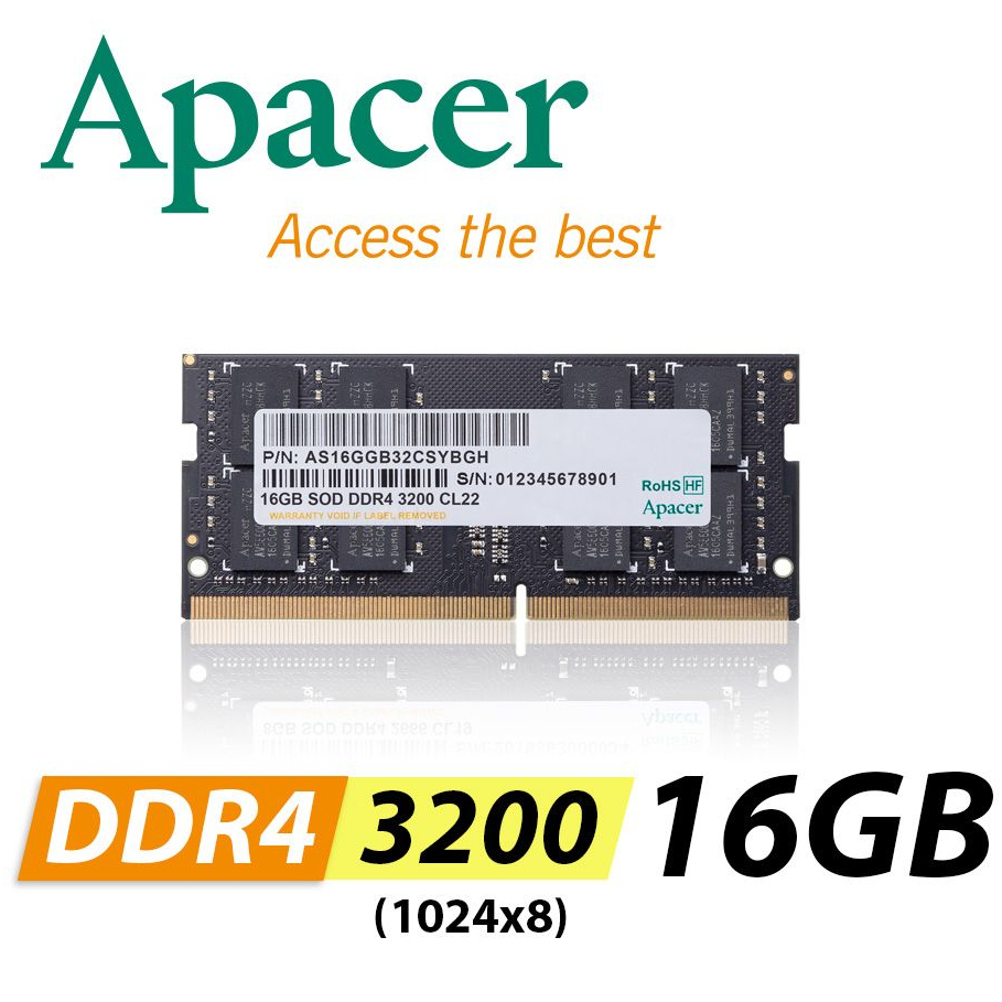 Ram ddr4 notebook 16GB bus 3200 So-Dimm Apacer memory for labtop ( แรม ) | Shopee Thailand