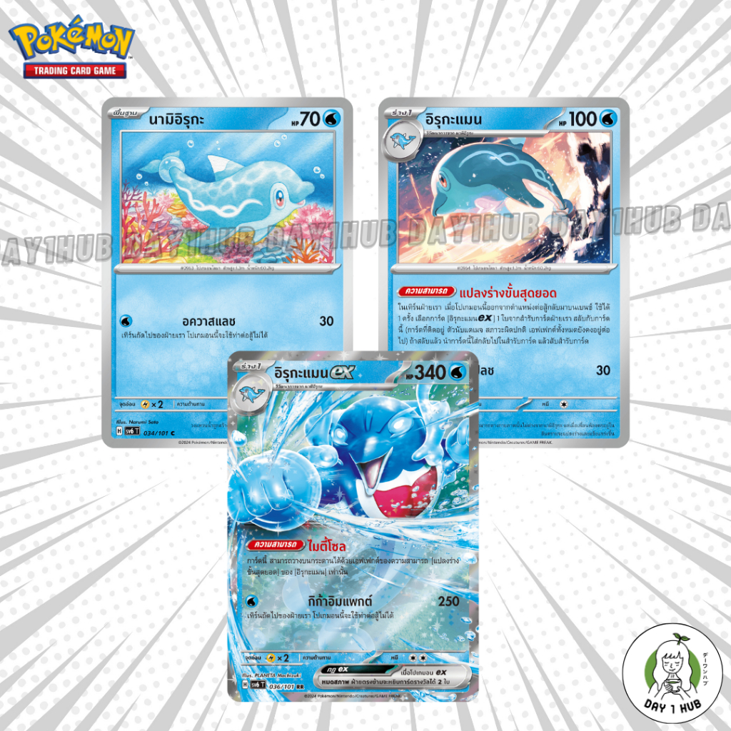 นามิอิรุกะ / อิรุกะแมน / อิรุกะแมนex RR Pokemon TCG [ของแท้] | Shopee Thailand