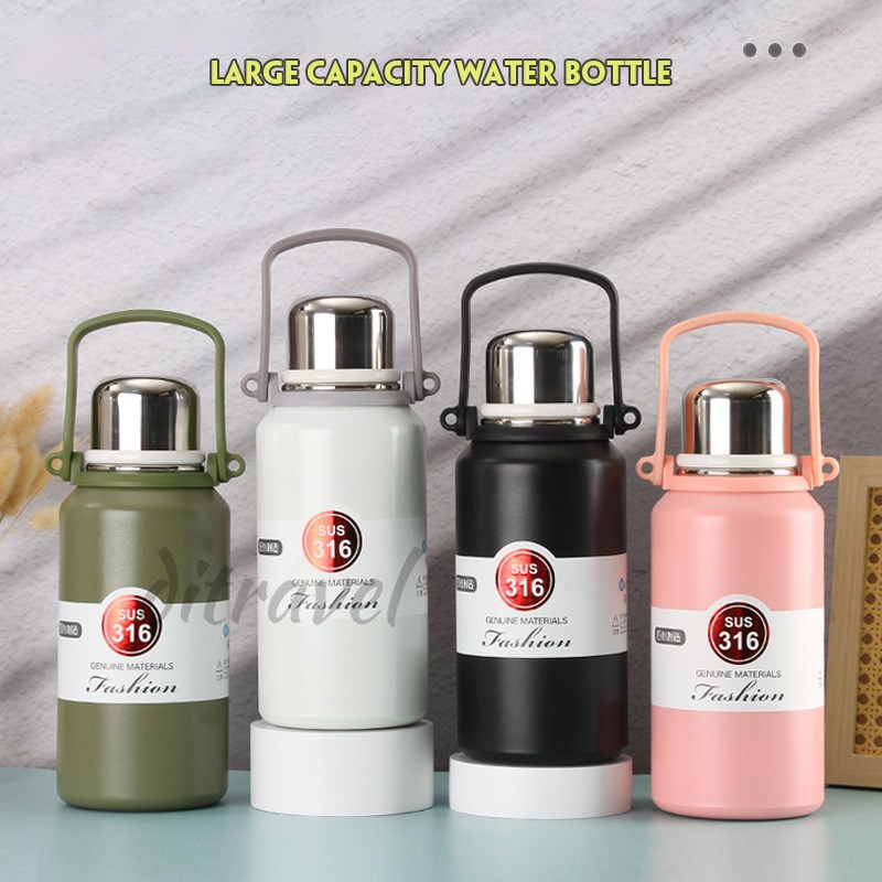 แก้วเก็บความเย็น กระติกน้ําร้อน สเตนเลส 316 จุน้ําได้เยอะ 900ml/1300ml คุณภาพสูง A2658 | Shopee ...