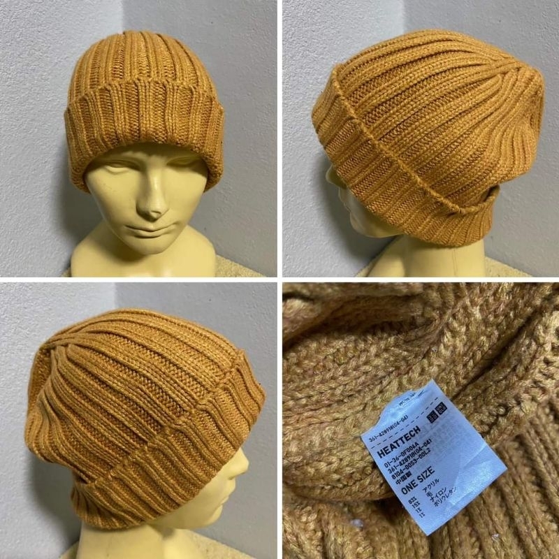 update2/6 uniqlo heattech beanie hat หมวกไหมพรม uniqlo | Shopee Thailand