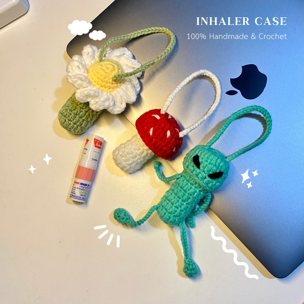 Inhaler Case | เคสยาดมไหมพรมน่ารักนุบนิบ Crochet Handmade | Shopee Thailand