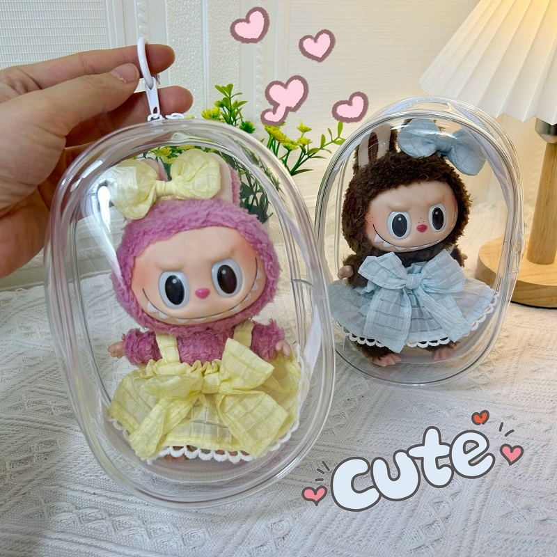 สําหรับใส่ตุ๊กตา พวงกุญแจ PVC แบบใส พวกกุญแจ ขนาด สีโปร่งใส Popmart ...
