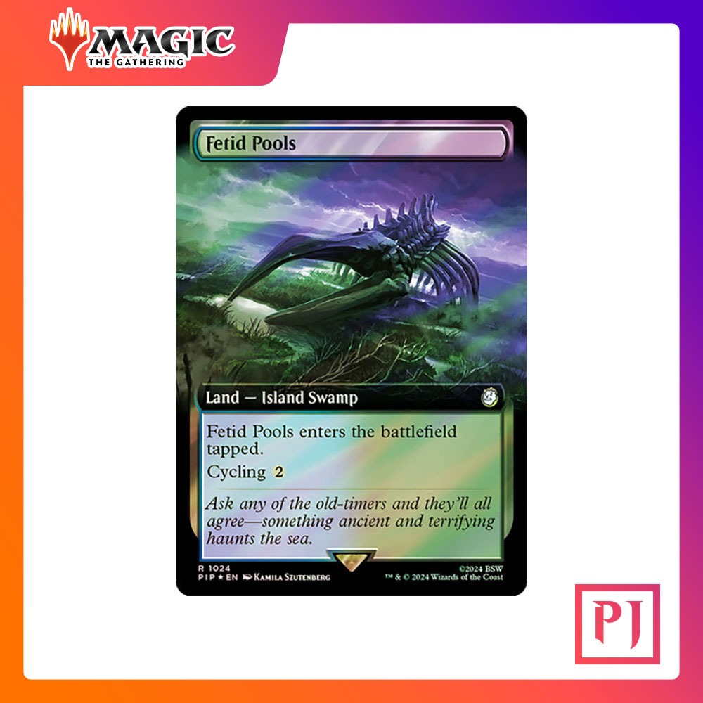[MTG] Fetid Pools (Extended Art) (Surge Foil) [PIP] [LAND] [RARE] [FOIL ...