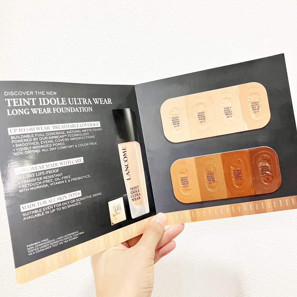 Teint Idole Ultra Wear Sample Card รองพื้นสูตรใหม่ | Shopee Thailand