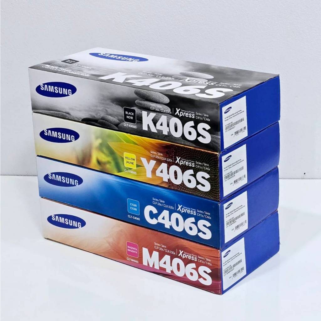 ตลับหมึกแท้ สำหรับ Samsung Color Laser Printer K406S, Y406S, C406S ...