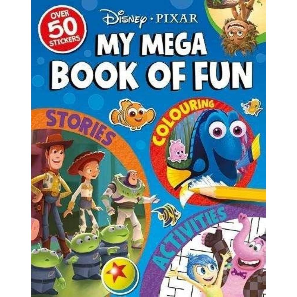 Disney Pixar : My Mega Book of Fun หนังสือเด็ก สติ๊กเกอร์ ระบายสี ...