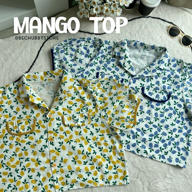 “Mango top” เสื้อน้องม้าม่วงงงง ไซต์ใหญ่อก-52นิ้ว มาด้วยกัน2สี สีเหลือง ...