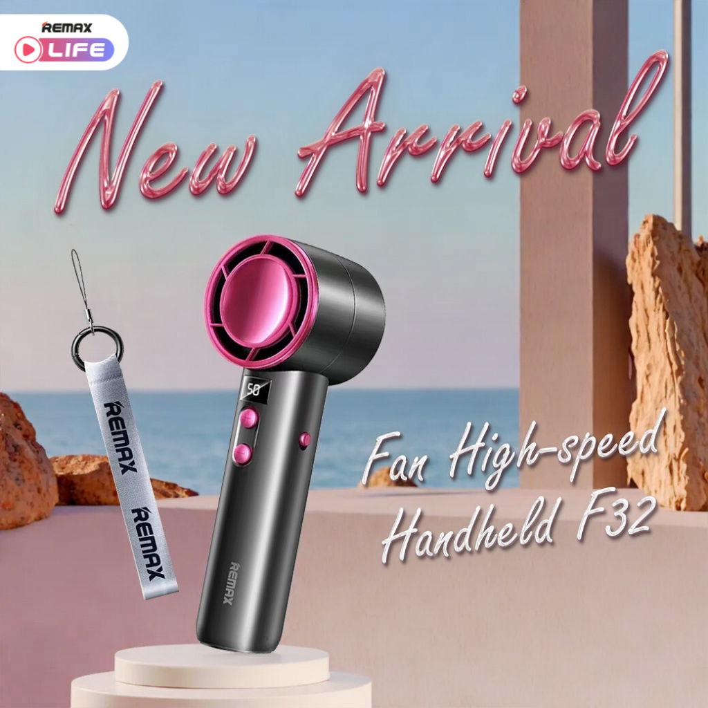 Remax Fan High-speed Handheld รุ่น F32 พัดลมมือถือ ลมแรง ขนาดเล็ก ...