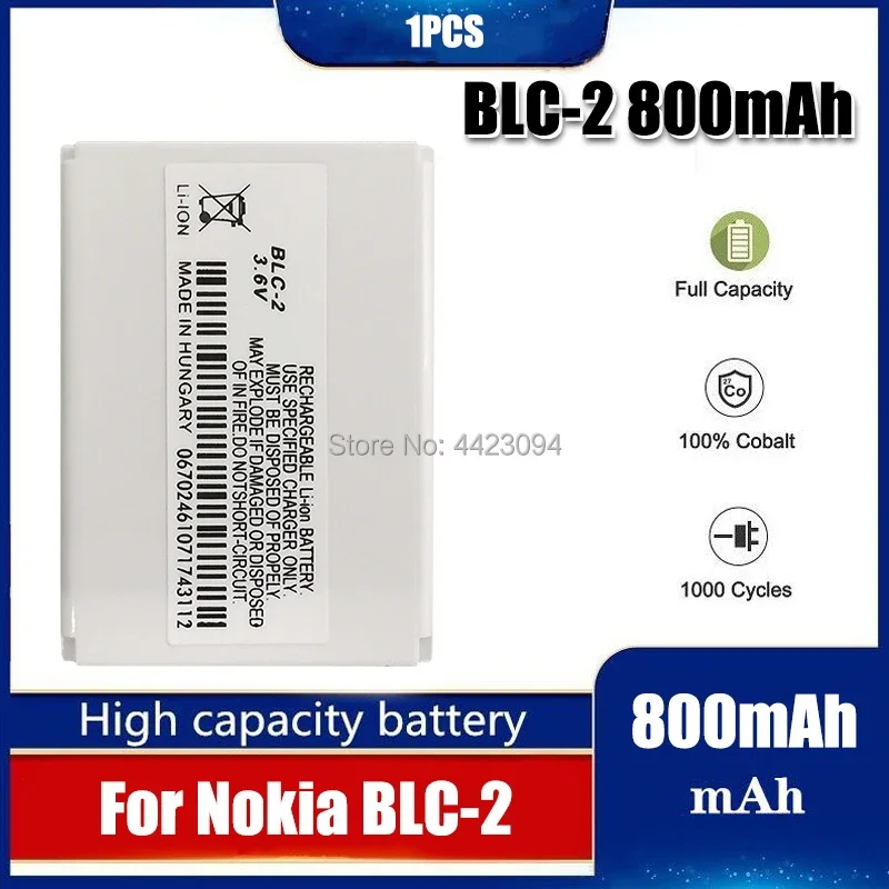 แบตเตอรี่ แท้ BLC-2 BLC2 BLC 2สำหรับ Nokia 3310 3315 3330 3335 3350 3510 3530 5510แบตเตอรี่ Li ...