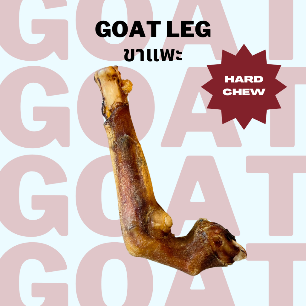 ขาแพะ ขนมแทะหมาแมวอบแห้ง แก้เบื่อ ขัดฟัน Bella's Bites Goat Leg Chew ...