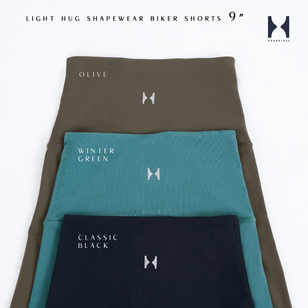 HOURGLASS "LIGHT HUG" HIGH-WAISTED BIKER SHORTS เลกกิ้งเก็บทรงขาสั้น 9 ...