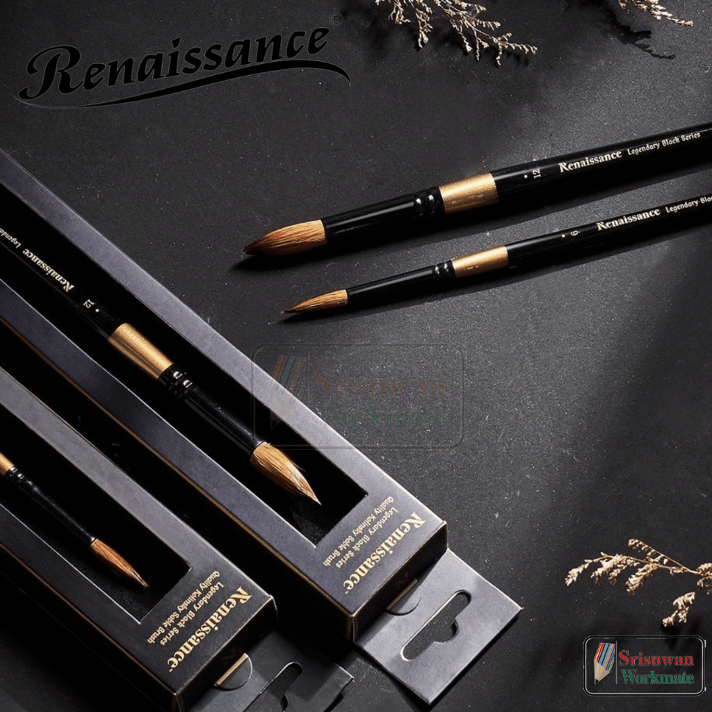 Renaissance Kolinsky พู่กันขนโคลินสกี้ เกรดอาร์ทติส รุ่น แบลคซีรี่ย์ ...