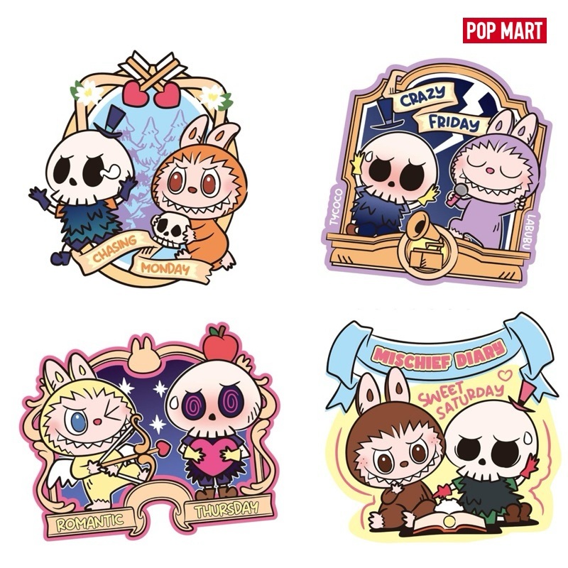 [พร้อมส่ง] Jelly Sticker LABUBU Mischief Diary Series - สติกเกอร์ ลาบ ...