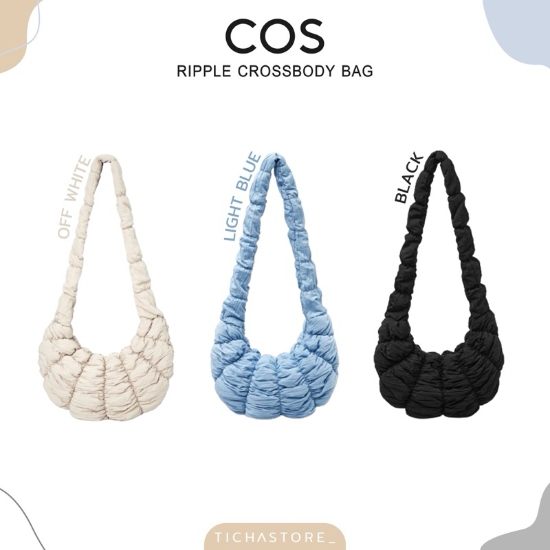 (พร้อมส่ง) กระเป๋า Cos Croissant Ripple Crossbody Bag กระเป๋าครัวซอง สี ...
