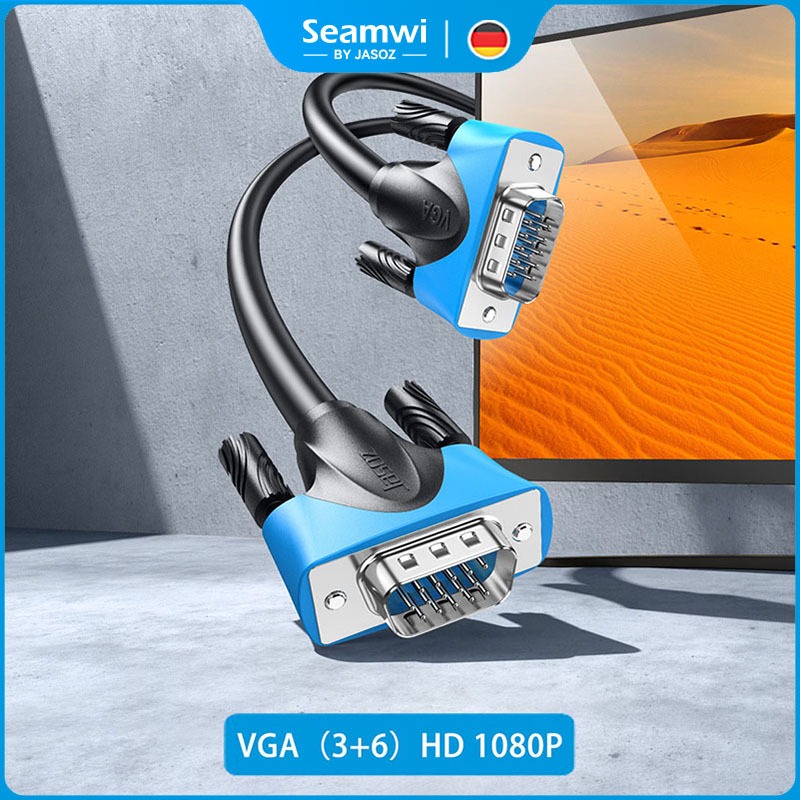 Seamwi สายเคเบิล VGA Cable 15 Pin 3+6 Braided Shielding สําหรับ ...