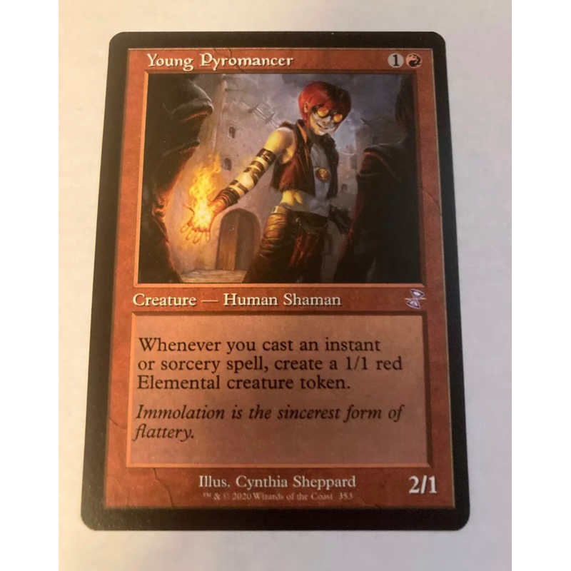 การ์ด MTG Young Pyromancer Red Magic the gathering EDH รุ่น TSR สภาพ Ex ...