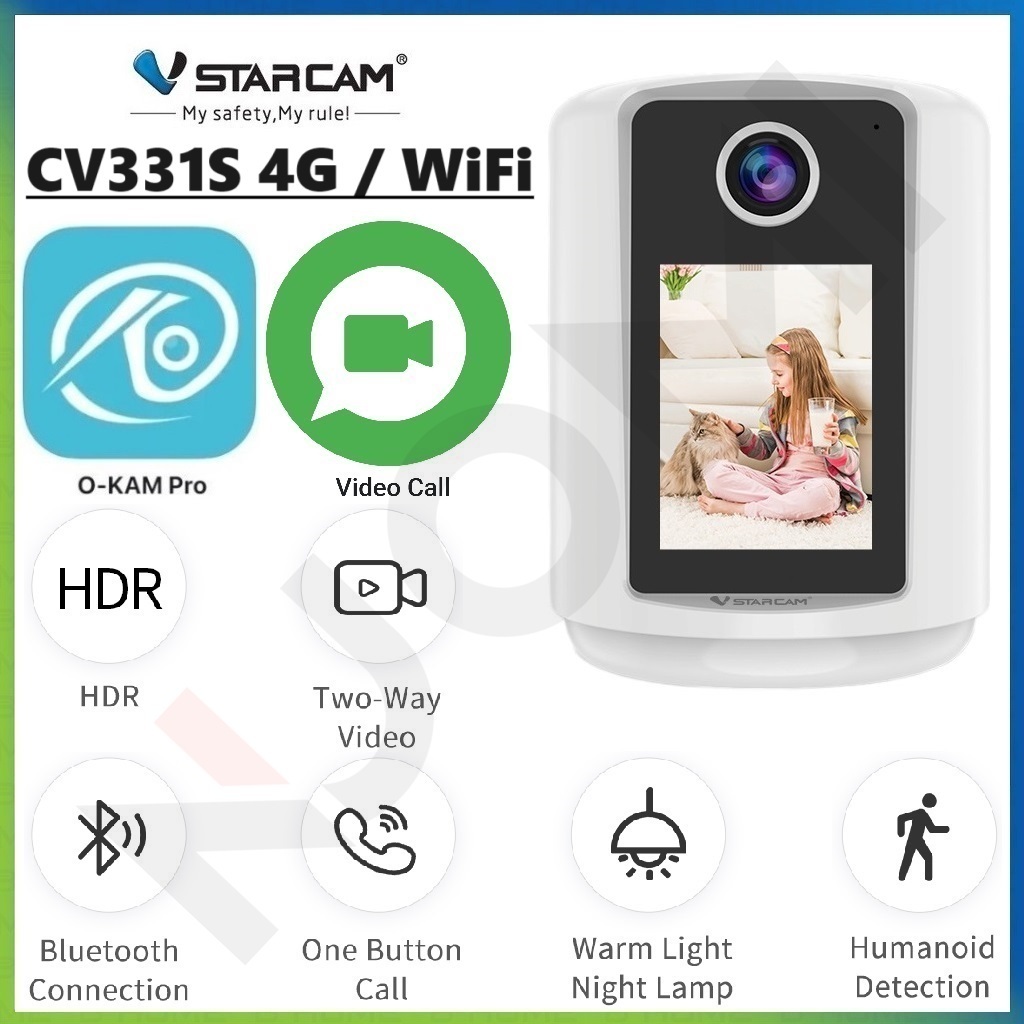 VSTARCAM CV331G 4G LTE SIM / CV331S WiFi FULL HD 1080p 2mp Two-Way ...