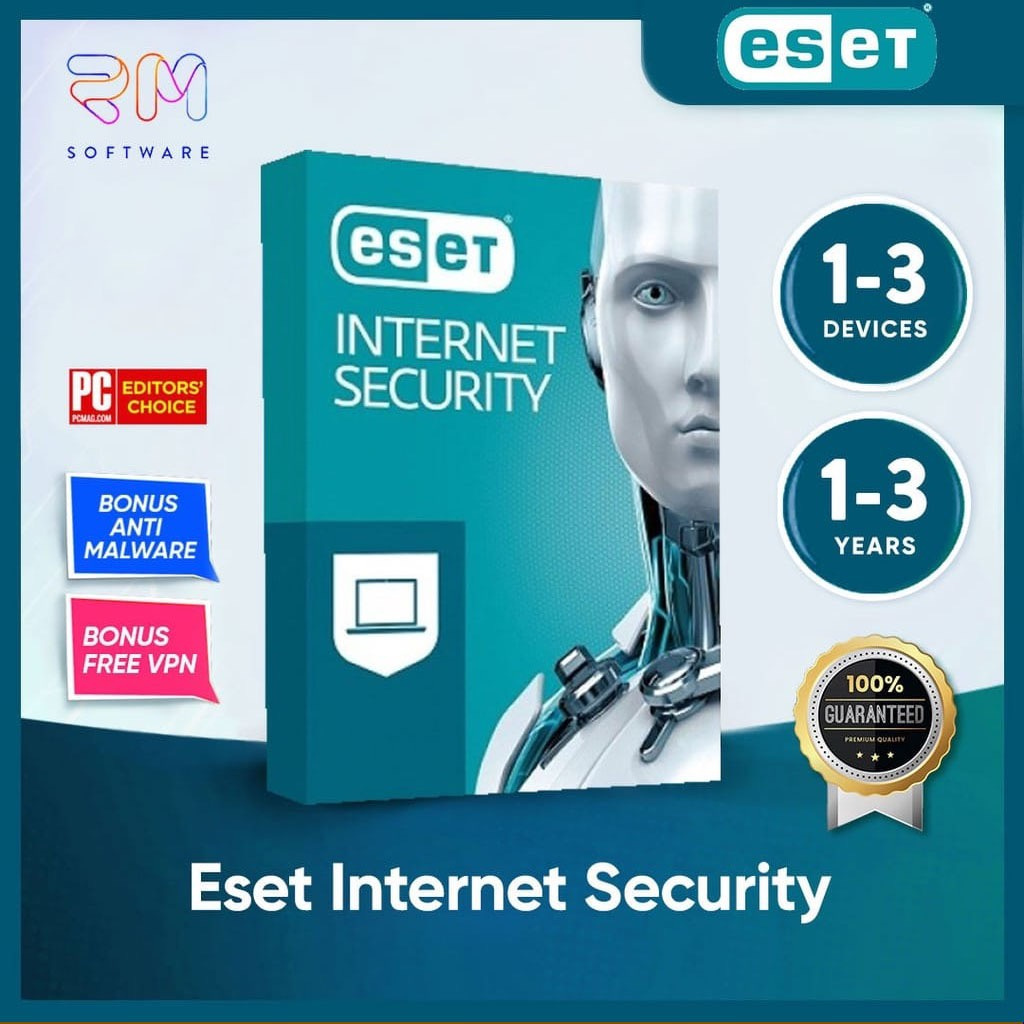 ESET Internet Security ORIGINAL 1 to 5 PC Device | 1 to 3 Year | Shopee ...