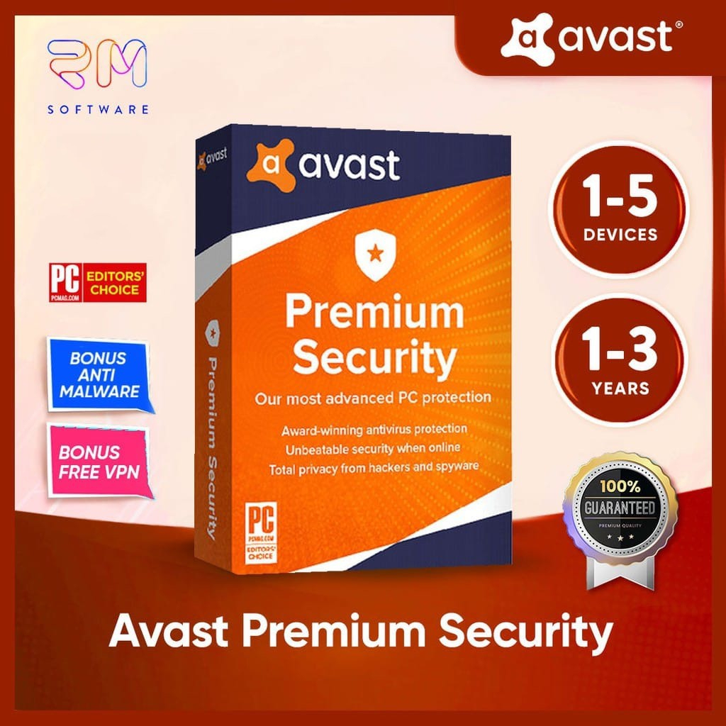 Avast Premium Security Antivirus | 1 to 3 Year | ORIGINAL | Latest ...