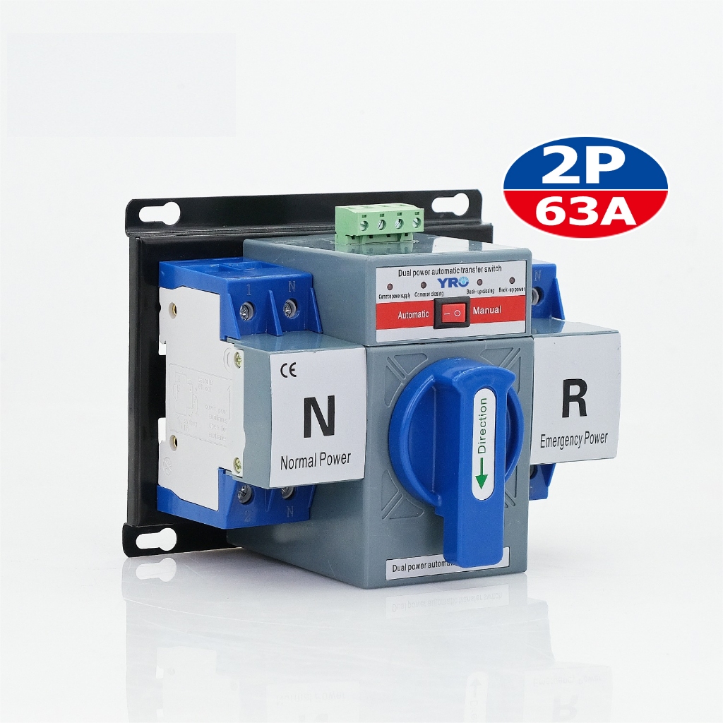 2P 63A ATS Automatic Dual Power Transfer Switch 230V สวิตซ์สลับแหล่ง ...