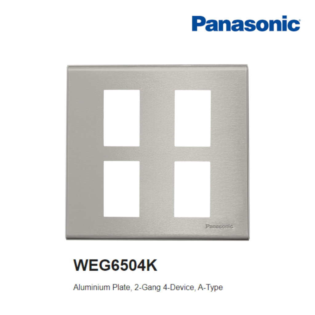 PANASONIC ฝาอะลูมิเนียม 4 ช่อง รุ่น WEG6504 สีอะลูมิเนียม 1173705 ...