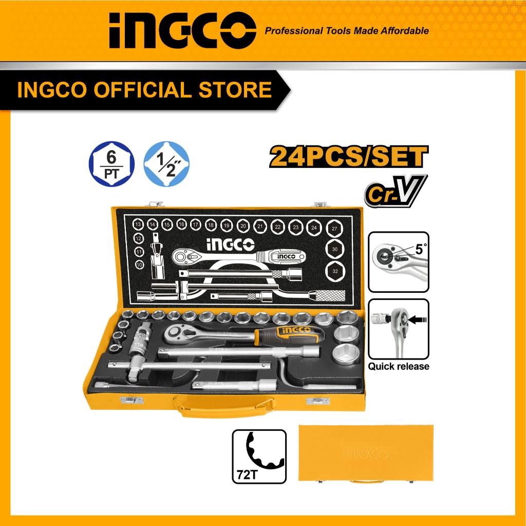 INGCO(อิงโก้)| ชุดลูกบล็อค 1/2 นิ้ว 24 ชิ้น HKTS0243 | Shopee Thailand