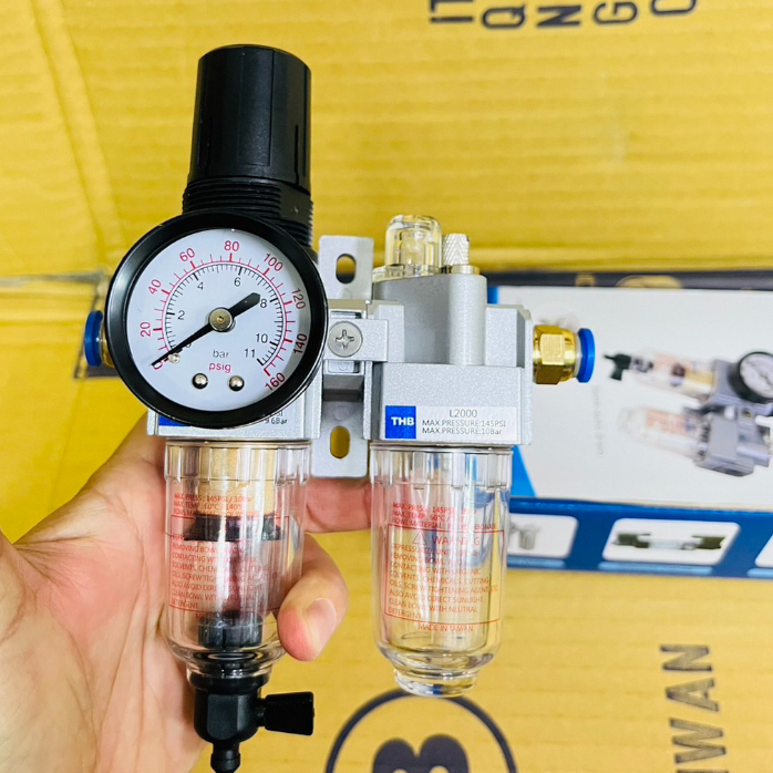 THB ชุดกรองลม (F+R+L) ตัวดักน้ำ+ตั้งลม+ส่งน้ำมันขนาด 2หุน(1/4") รุ่น FRL202 | Shopee Thailand