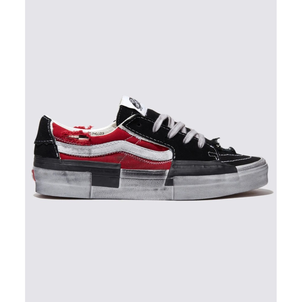 VANS. VN0009QS458 SK8-LOW RECONSTRUCT STRESSED CHECK BLACK/RED | Shopee ...