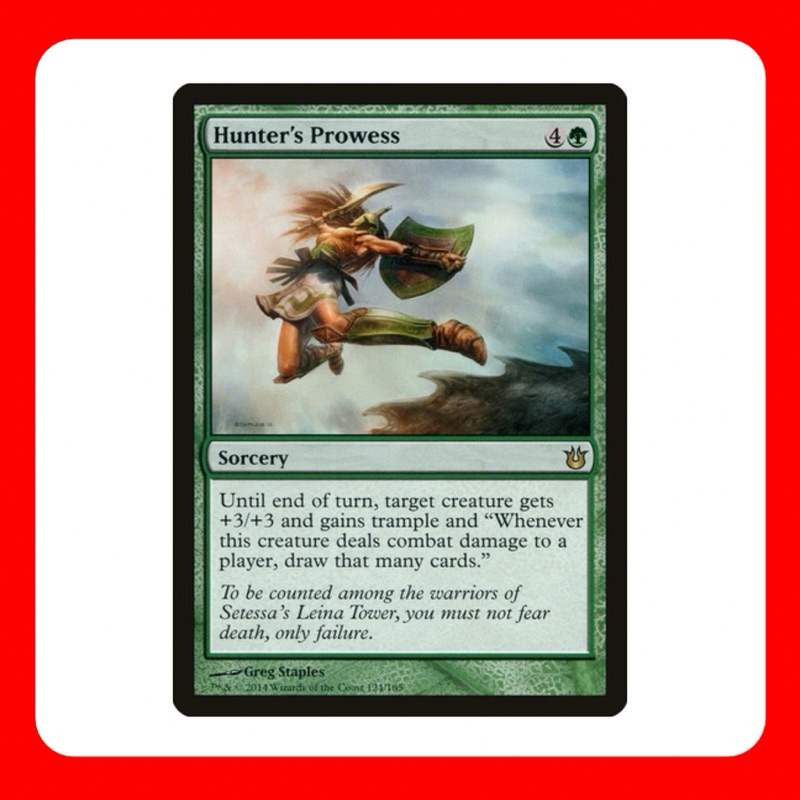 [MTG] Hunter's Prowess [BNG] [GREEN] [RARE] [NORMAL] [ENG] (การ์ดเมจิค ...