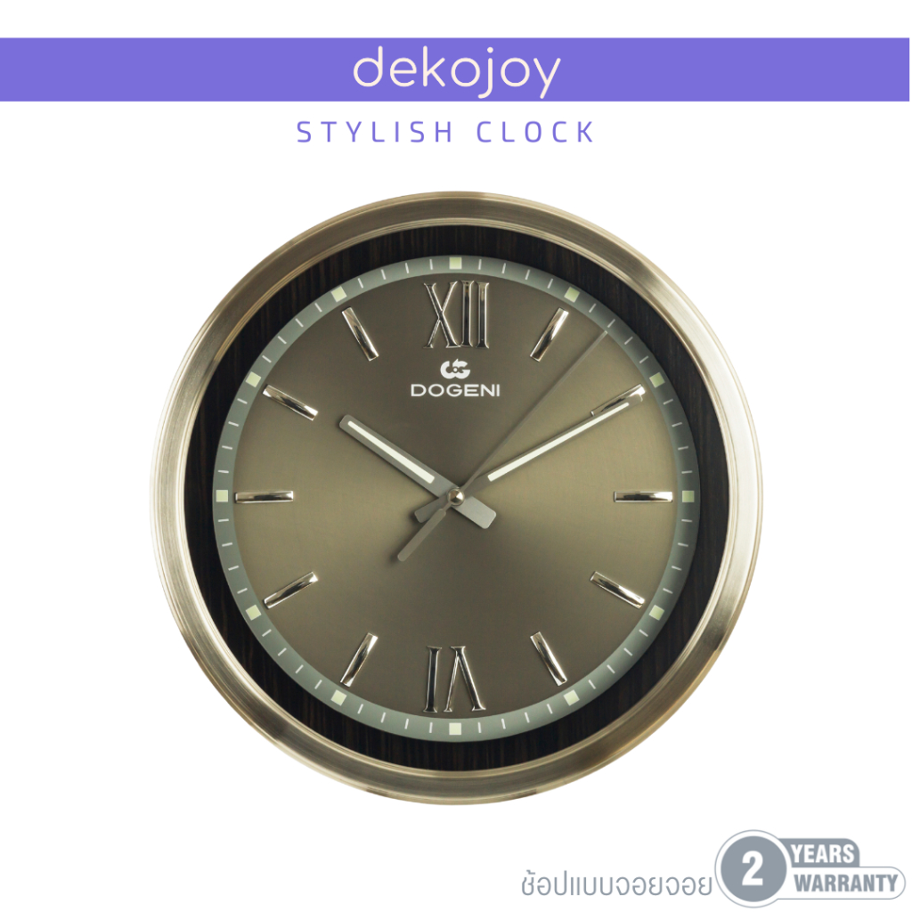 DOGENI นาฬิกาแขวนผนัง รุ่น WNM005SL อลูมิเนียม เข็มเดินเรียบ ดีไซน์เรียบหรู Dekojoy | Shopee ...