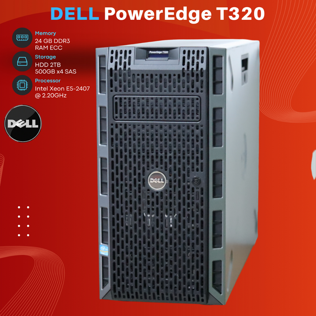 DELL PowerEdge T320 server tower -Intel Xeon E5-2407 @ 2.20GHz - RAM ...